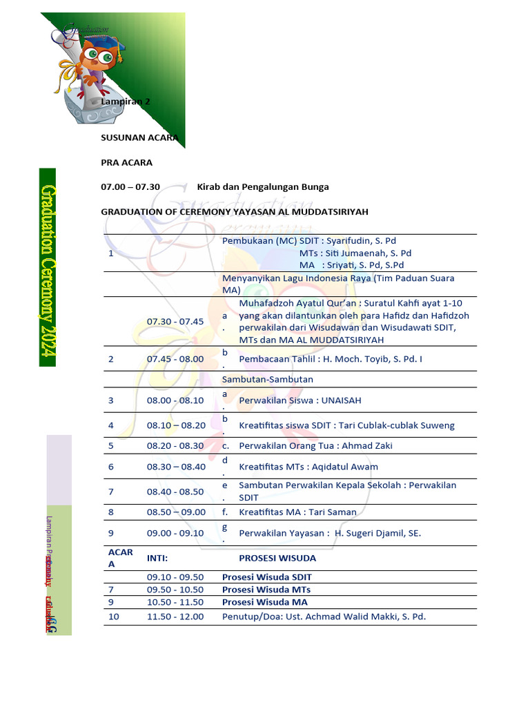 Lampiran Acara Fix | PDF