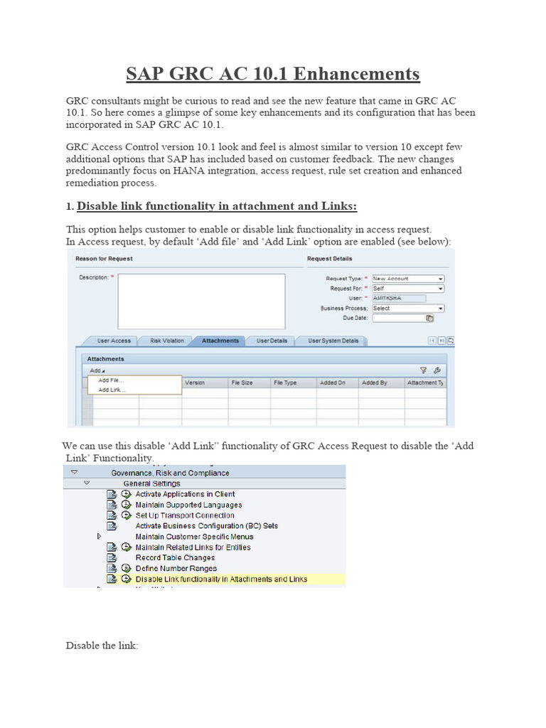 Diff Betwn SAP GRC AC 10 and AC 10.1 | PDF | Databases | Risk Management