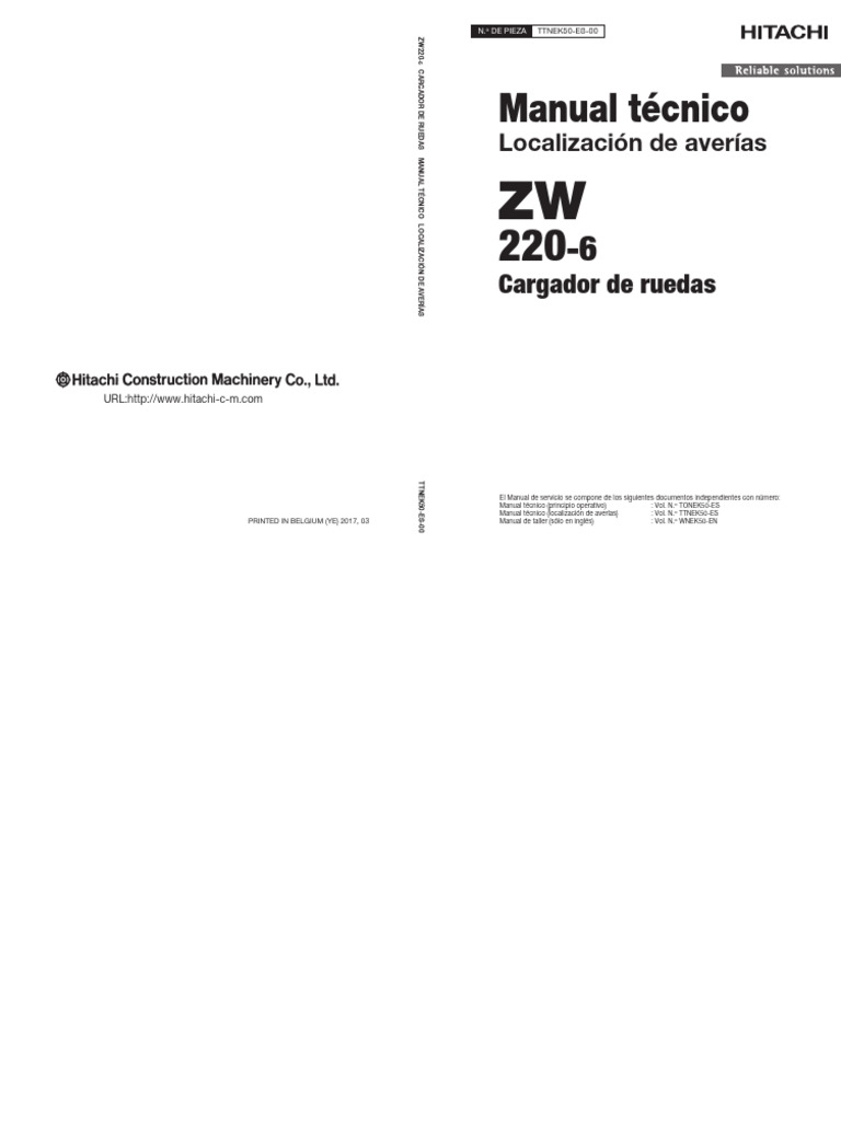 Ttnek50-Es-00 Taller ZW220-6 | PDF | Motor diesel