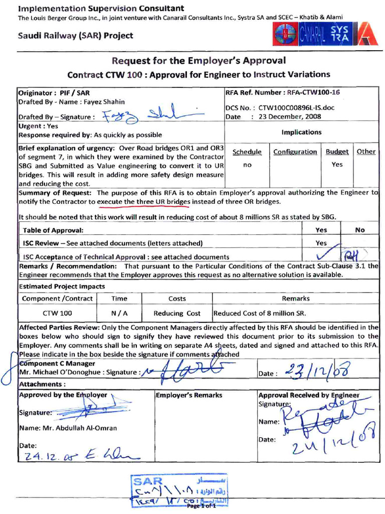 RFA-CTW100-016 (Approved) | PDF