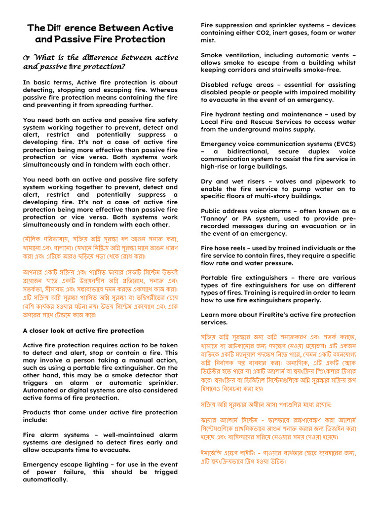 Active and Passive Fire Protection | PDF
