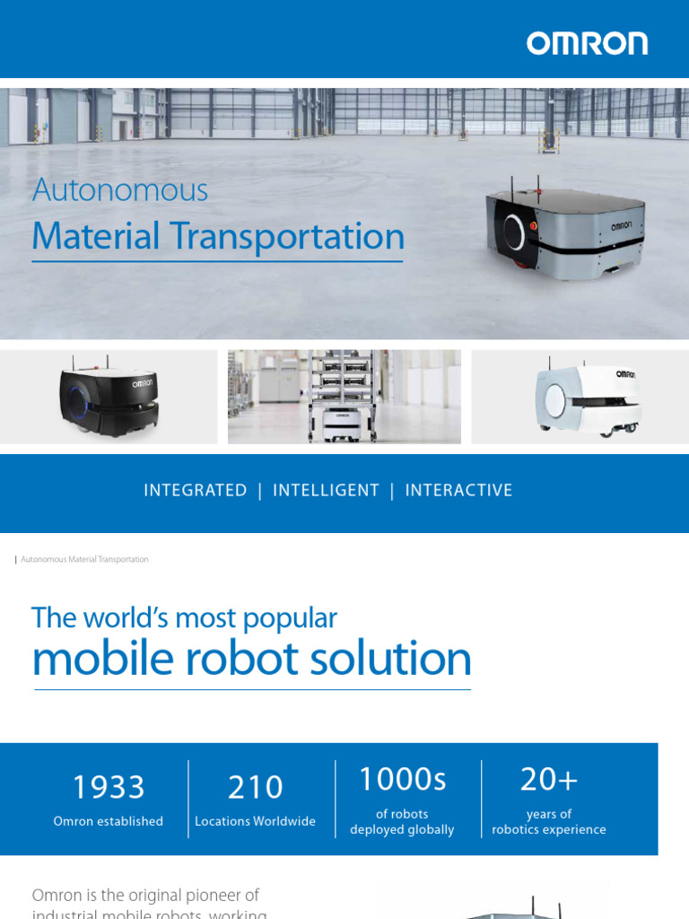 Omron Robot_LD250_Brochure_EN_202002_I841I-E3-02 | PDF | Robot | Robotics