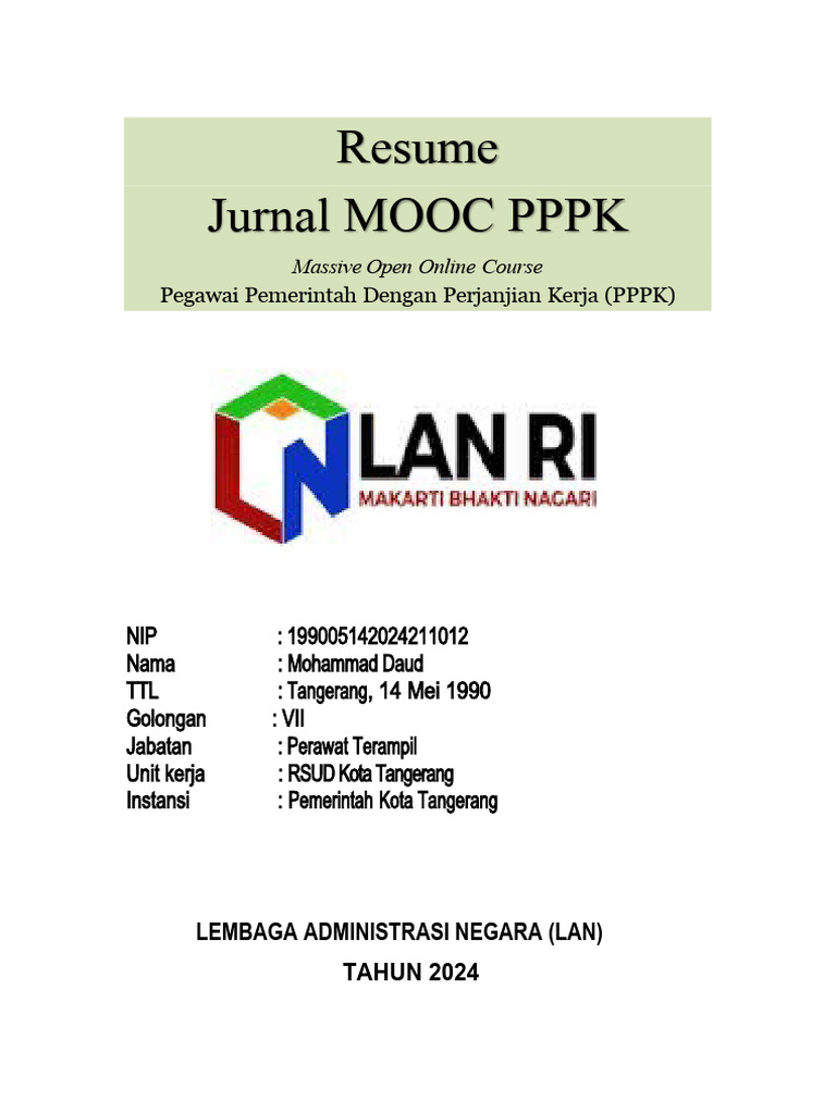 Resume Jurnal Mooc Ahmad Sofyan | PDF