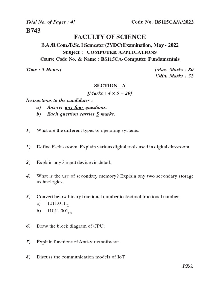 Computer Applications Computer Fundamentals 1 Pdf Computer Data Storage Operating System