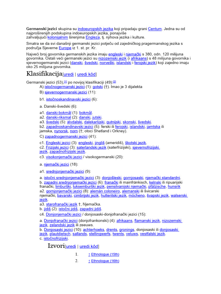 Germanski Jezici | PDF