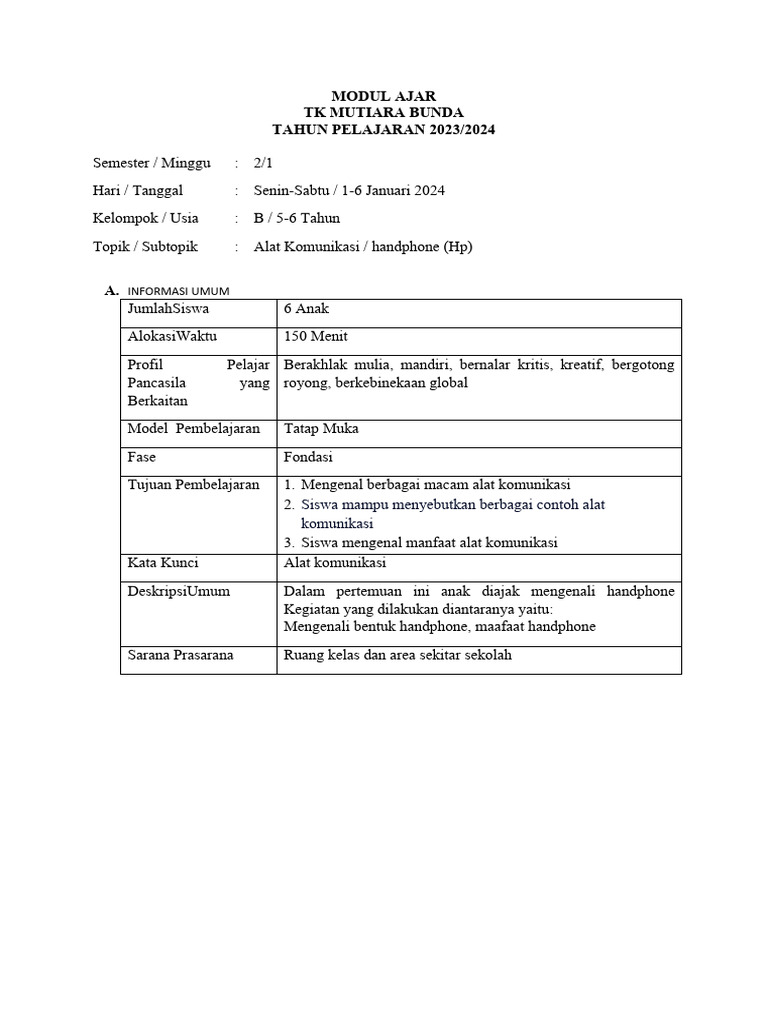 Modul Ajar Alkom 1 | PDF