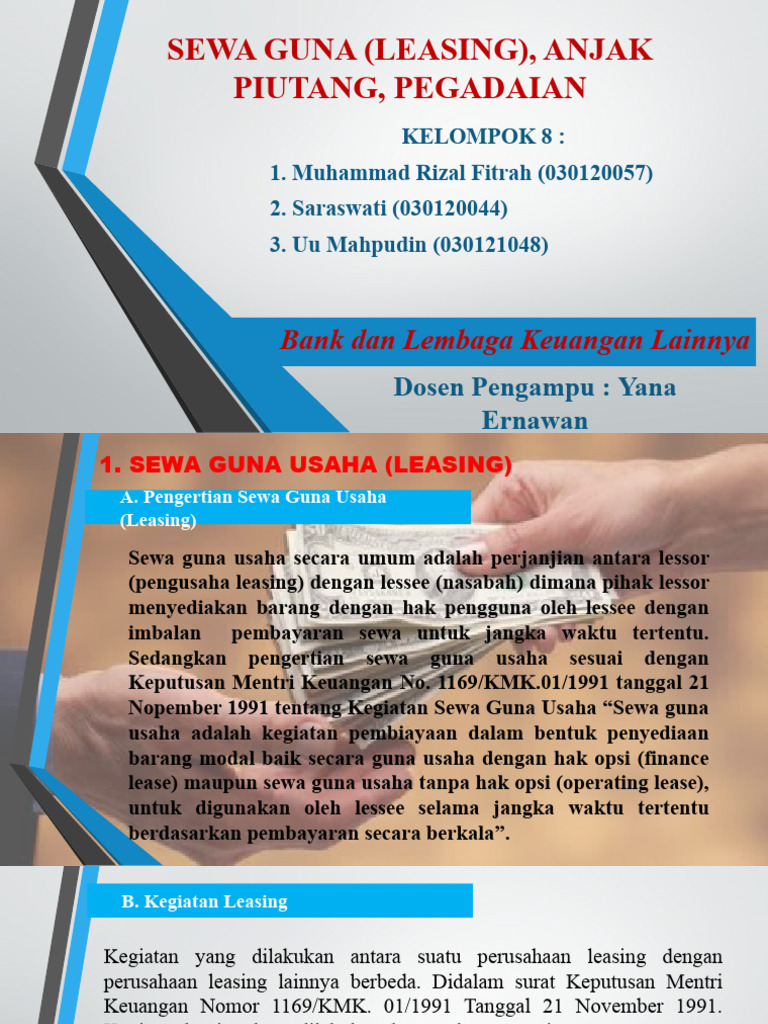 Pengertian dan Kegiatan Leasing di Indonesia | PDF