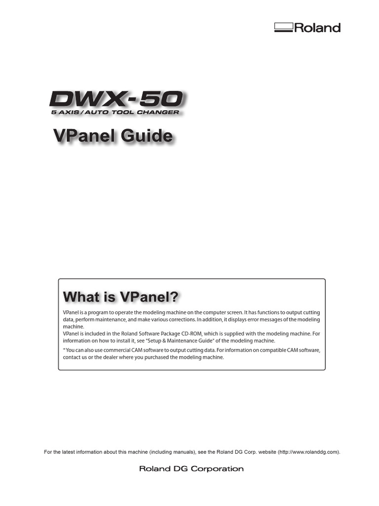 Vpanel DWX-50 Use en R4 | PDF | Computing
