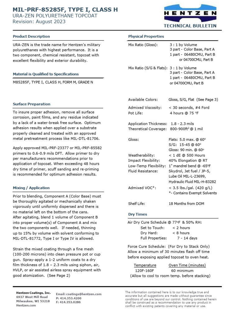 Mil-Prf-85285f, Type I, Class H Pds Rev2023 | PDF | Materials ...