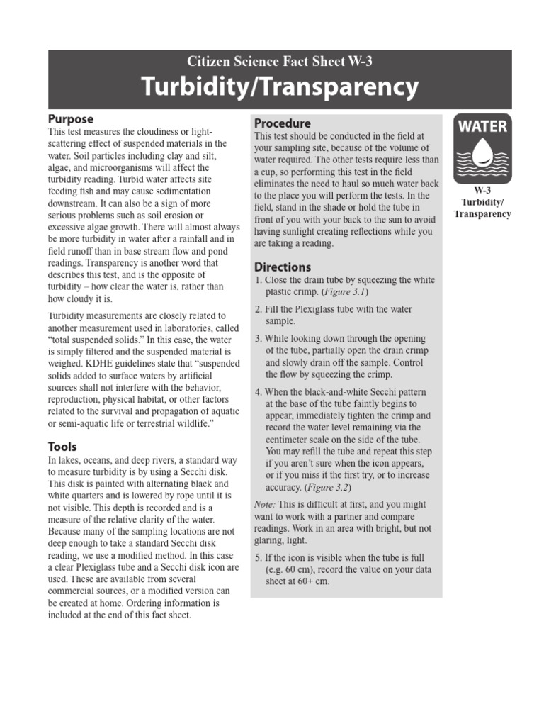 3 Turbidity Transparency | PDF | Surface Runoff | Environmental Engineering