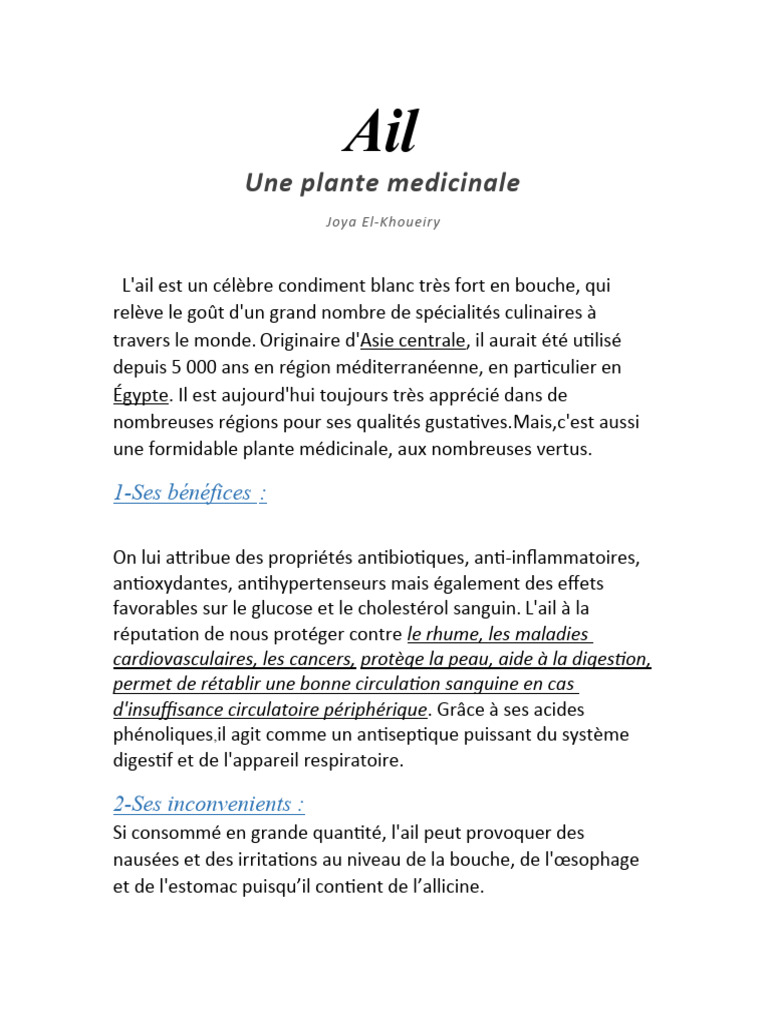 L'ail | PDF