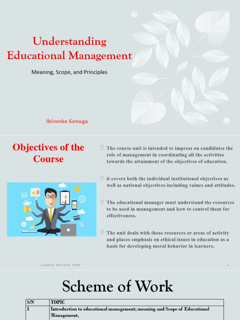 Introduction To Educational Management-1 | PDF | Concept | Institution