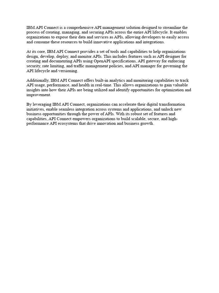 IBM API Connect: Streamline API Management | PDF | Computers