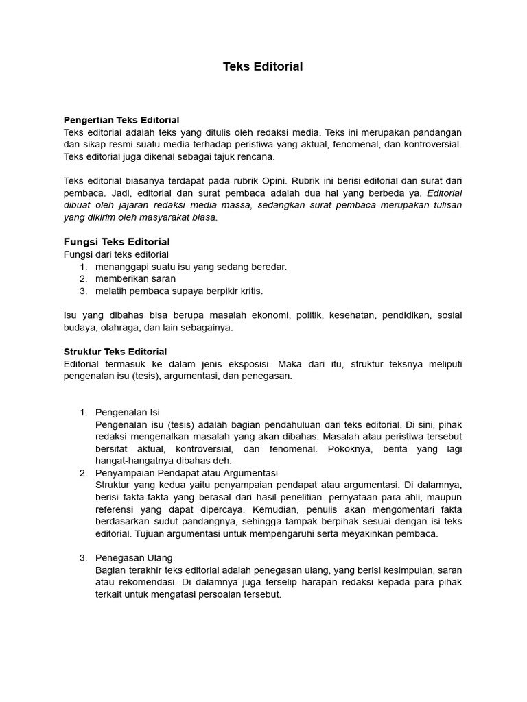 Kelas 12-Teks Editorial | PDF | Politik