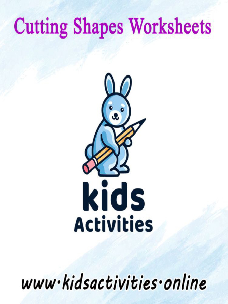 Cutting Shapes Worksheets PDF