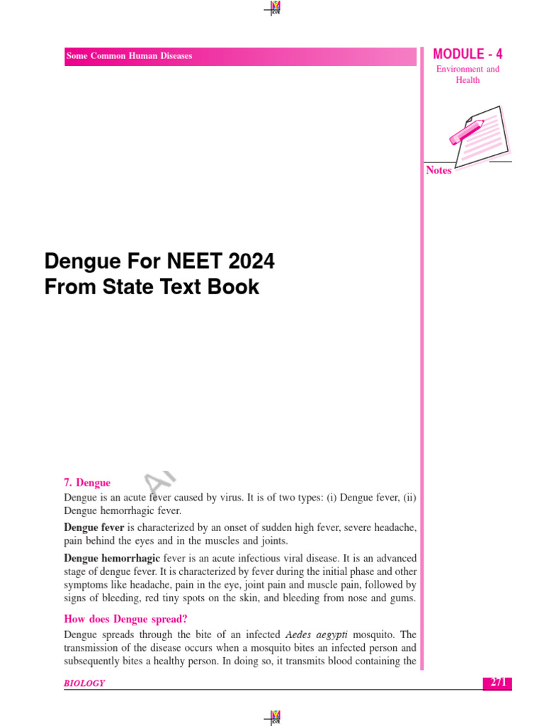 Dengue State Text Book | PDF | Influenza | Infection