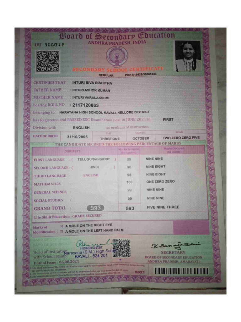 10 TH Certificate | PDF