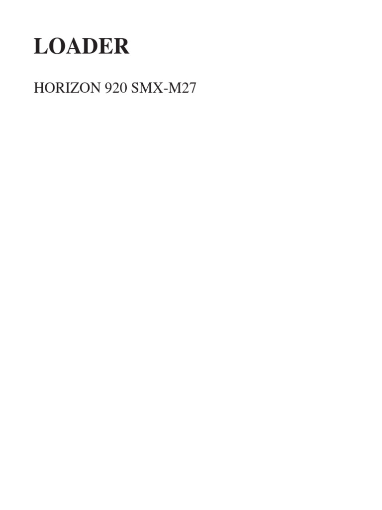 Horizon 920 SMX Loader Parts List | PDF | Door | Nut (Hardware)