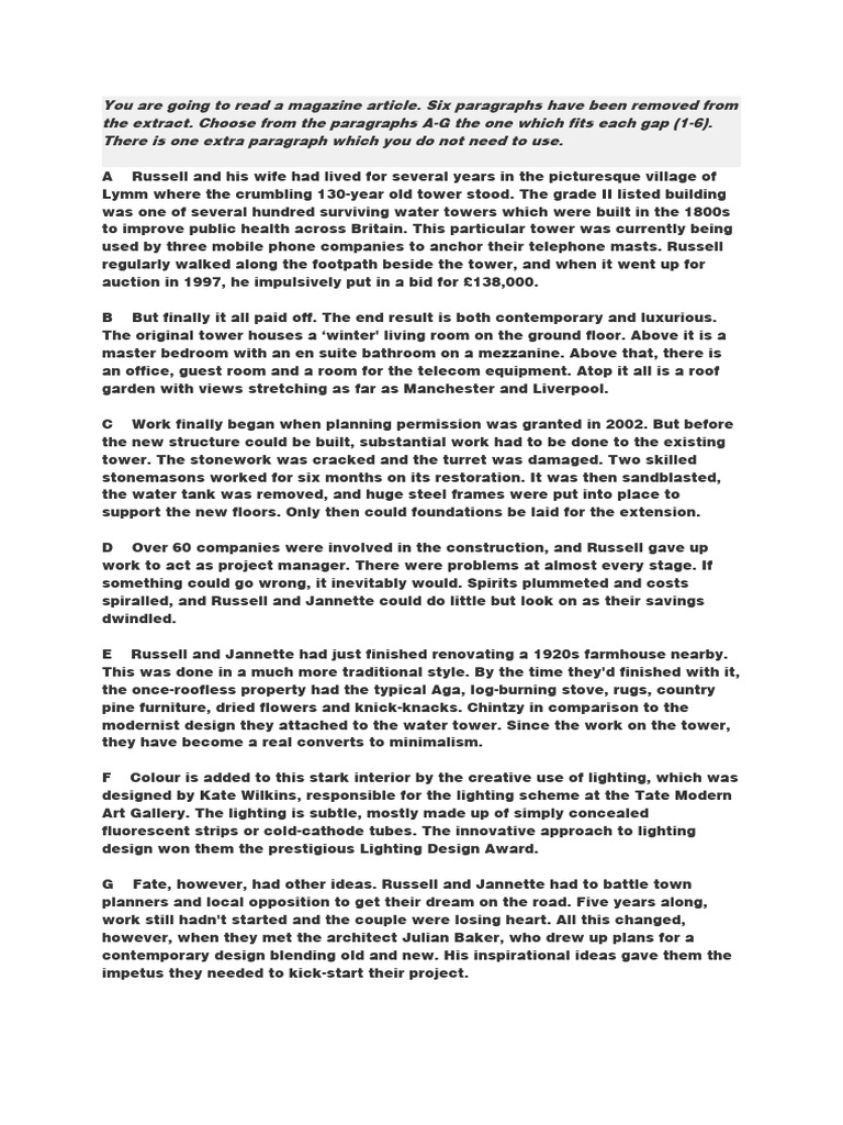 Gapped Text Practice 2 | PDF