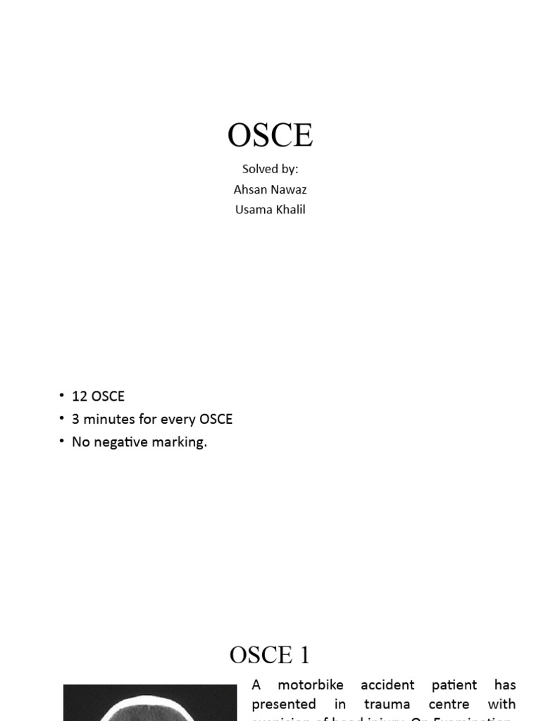Final Yr Osce Proff 2020-2 | PDF | Clinical Medicine | Diseases And Disorders