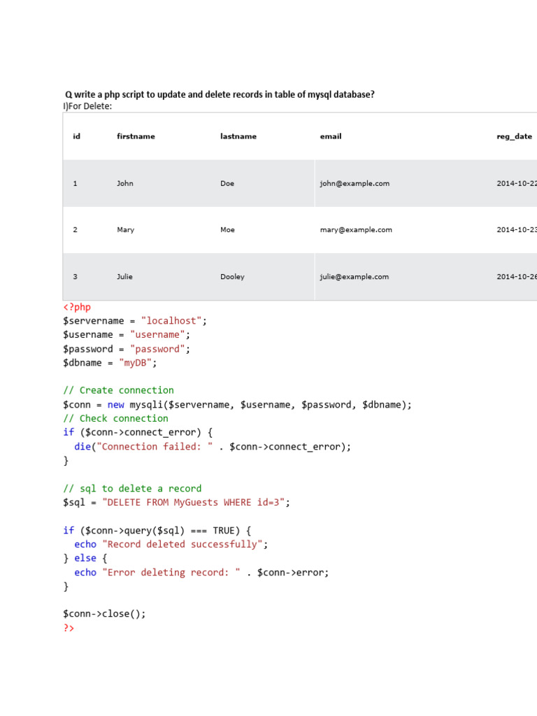 PHP MySQL CRUD Script Guide | PDF | Computer Programming | Computing