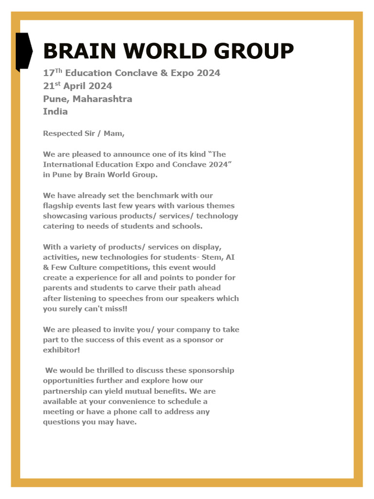 17th Education Conclave and Expo 2024 | PDF