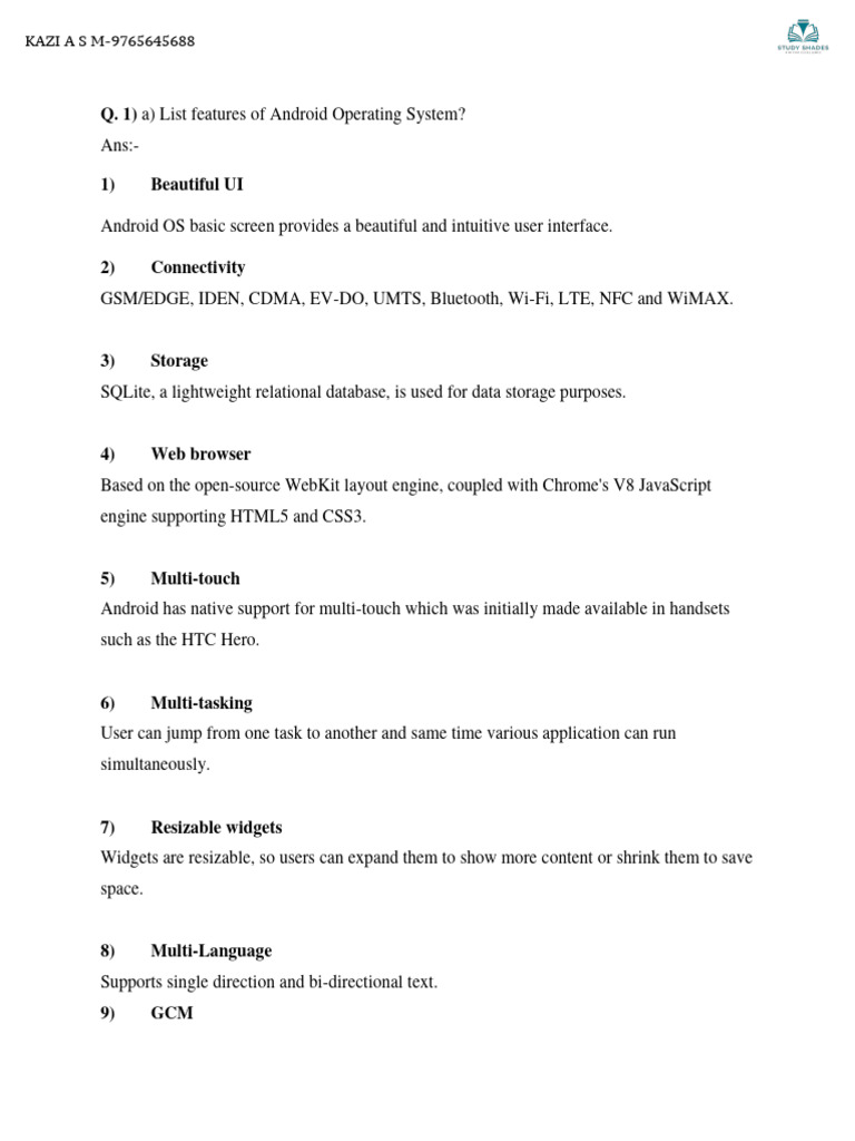 Mad Question Answer | PDF | Google Play | Android (Operating System)