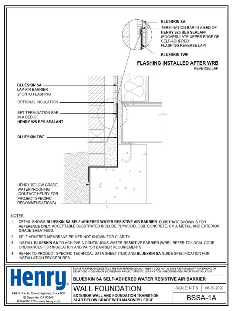 BSSA-1A Wall Foundation Slab Below Grade US | PDF | Building | Materials