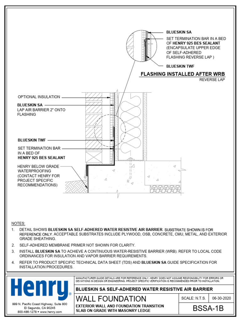 BSSA-1B Wall Foundation Slab On Grade US | Download Free PDF ...