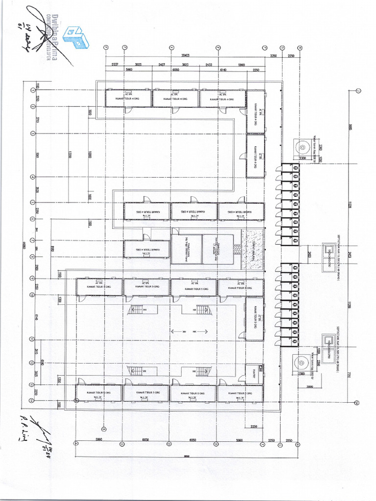 Denah Mess Operator Dan Forman Location PIT.A1C Tahap2 | PDF