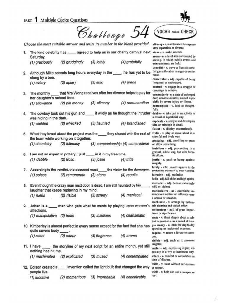 Part 1 - Multiple Choice Questions (Test 41-80) - Part14 | PDF