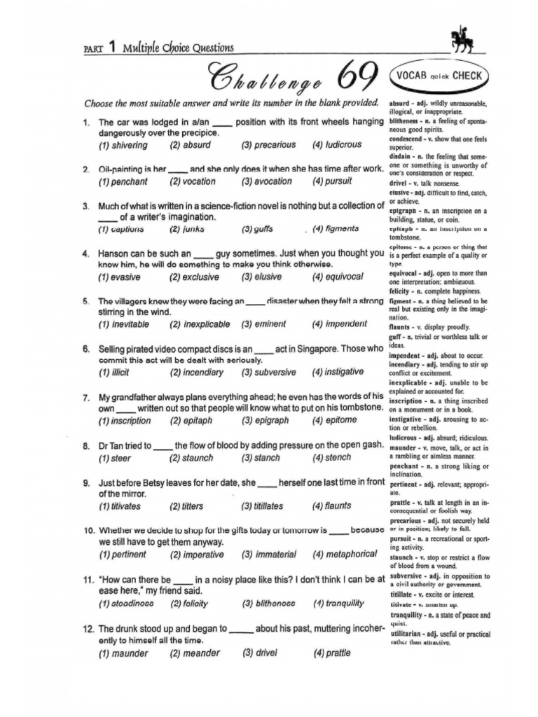 Part 1 - Multiple Choice Questions (Test 41-80)_Part29 | PDF