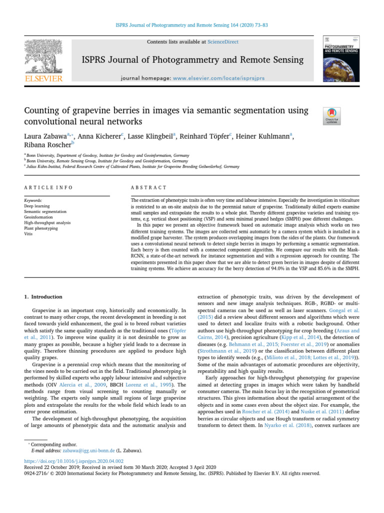 Counting of Grapevine Berries in Images Via Semantic Segmentation Using ... Counting of Grapevine Berries in Images Via Semantic Segmentation Using ...
