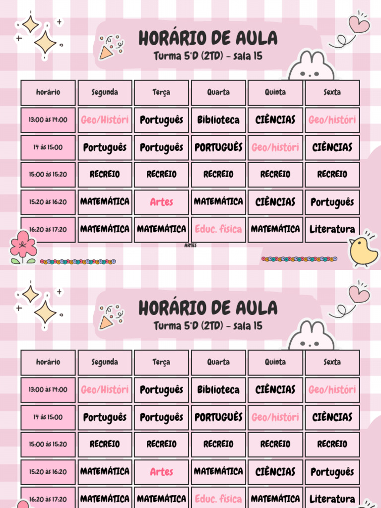 Pink and Black Cute Playful School Timetable - 20240515 - 121202 - 0000 ...