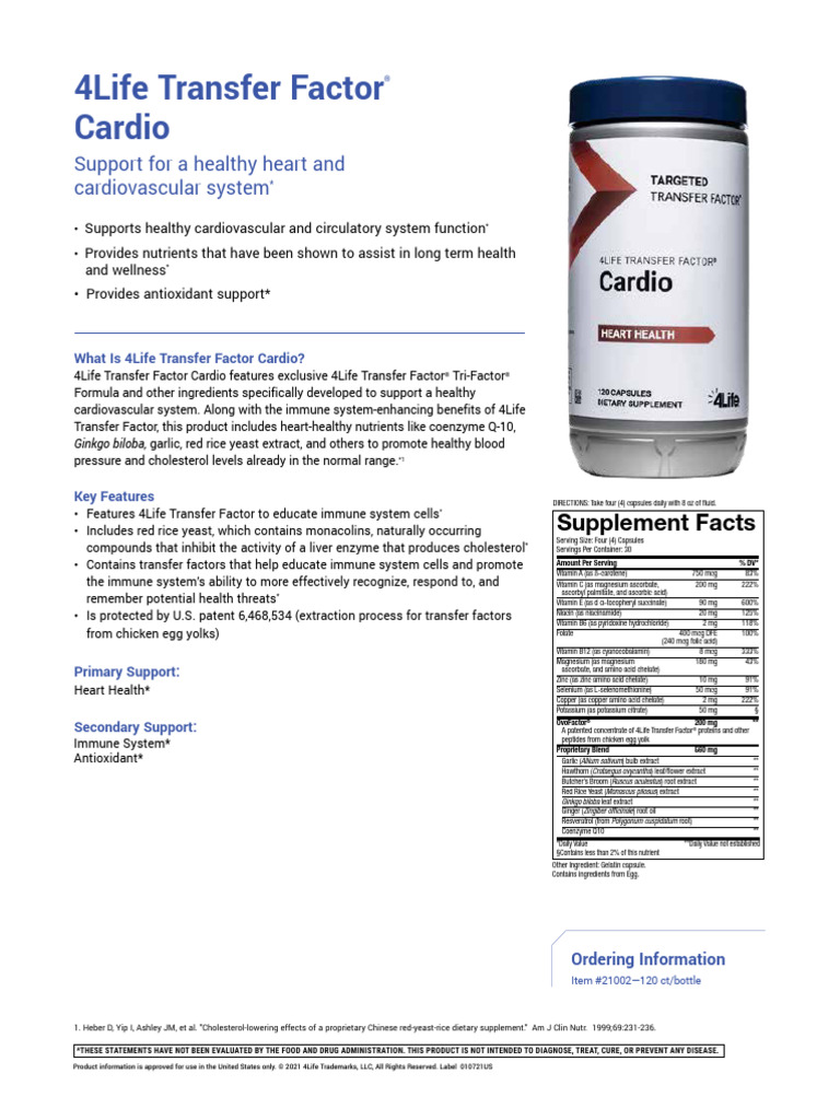 4life Transfer Factor Cardio | PDF | Vitamin C | Vitamin