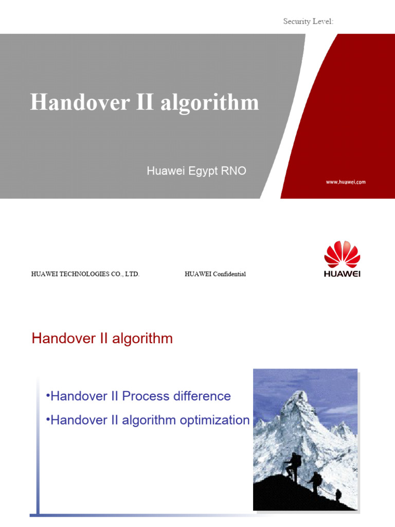 Handover II Algorithm | PDF | Computer Engineering | Information And Communications Technology