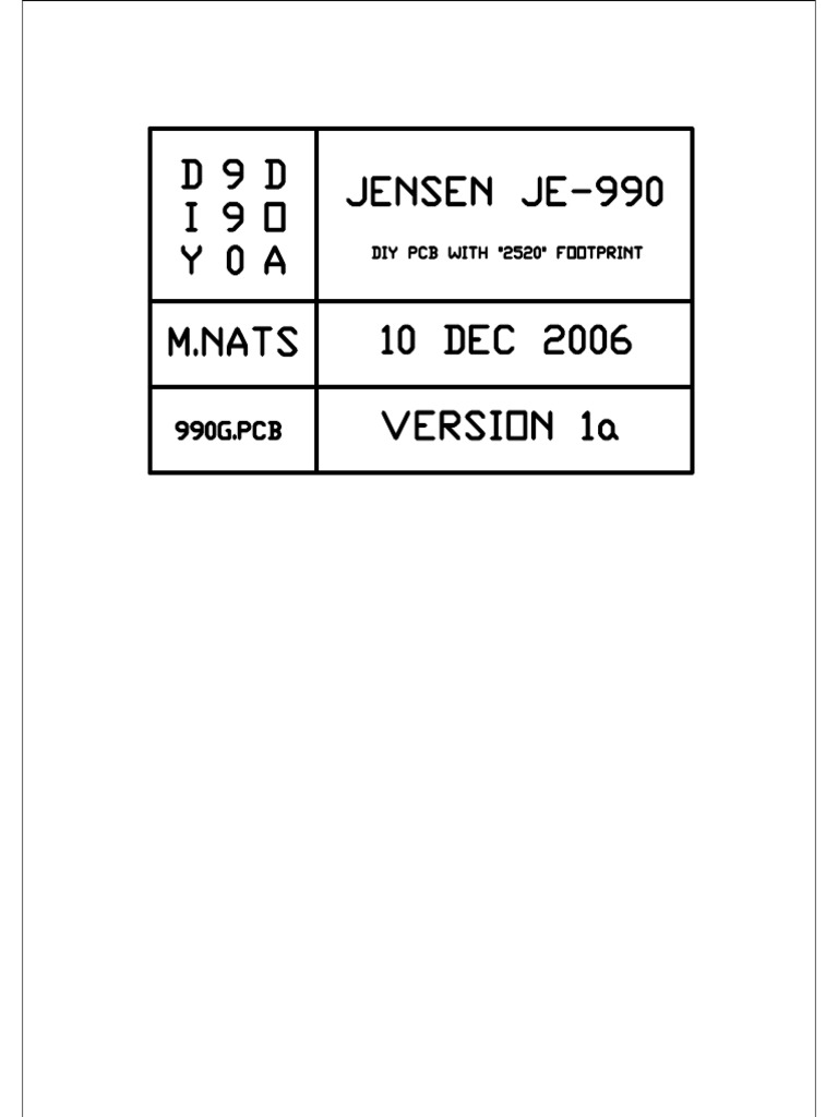Jensen JE-990 Circuit Diagram Details | PDF | Technology & Engineering