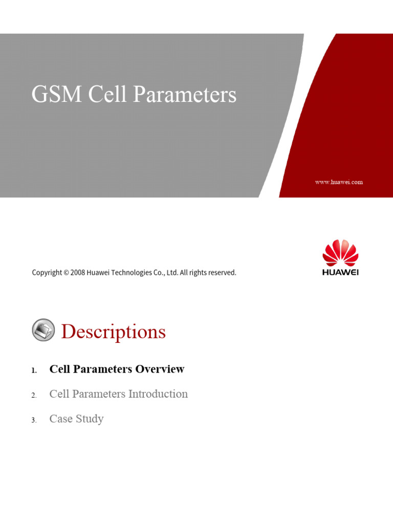 GSM Cell Parameters | PDF | Mobile Telecommunications | Information And Communications Technology