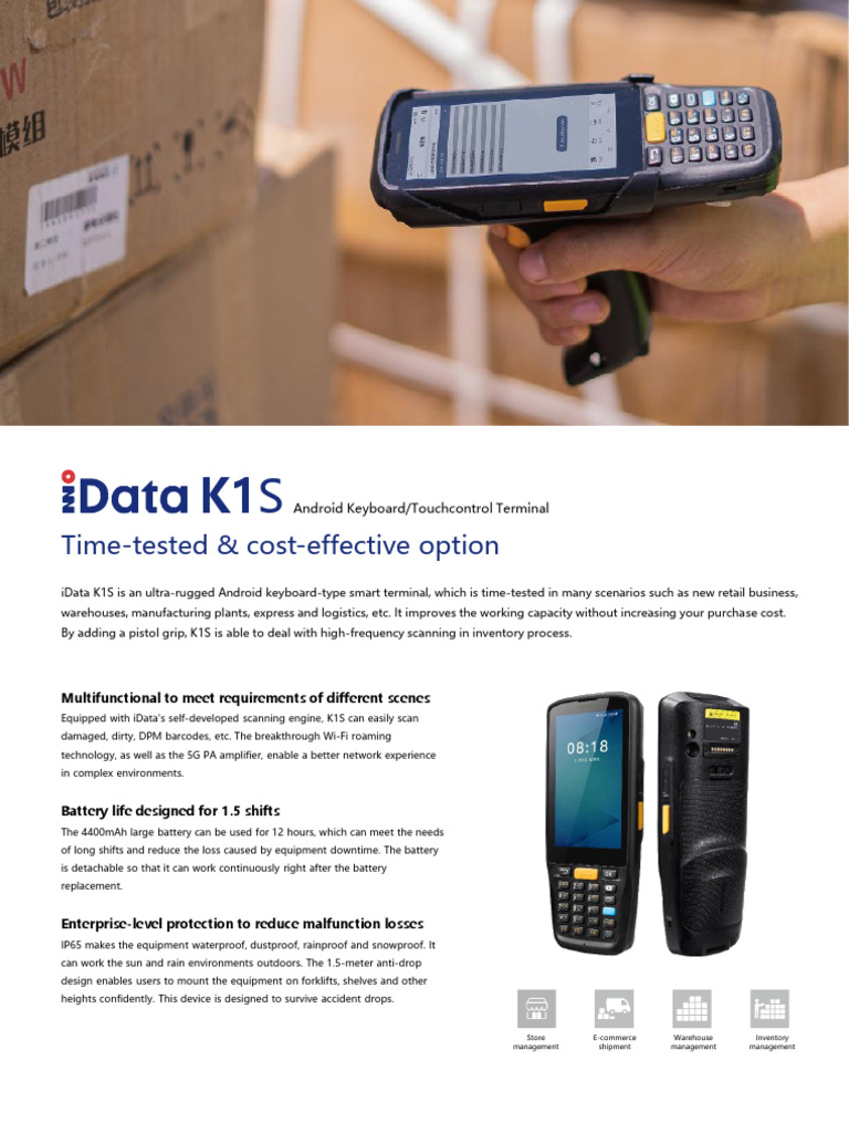 EN - Idata K1S Product Datasheet - 2023V1.0 | PDF | Usb | Battery Charger
