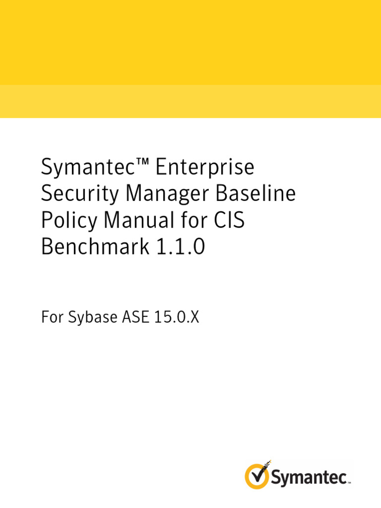 Sybase CIS Benchmark Policy | PDF | Password | Computing