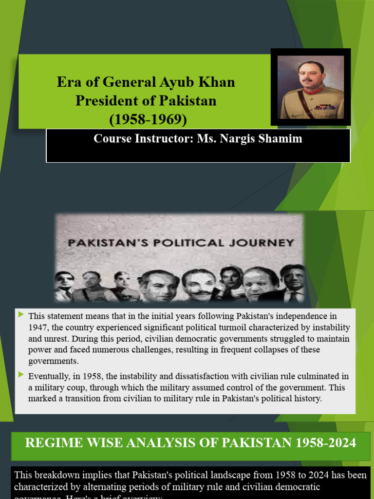 General Ayub Khan Era | PDF | Martial Law | Pakistan
