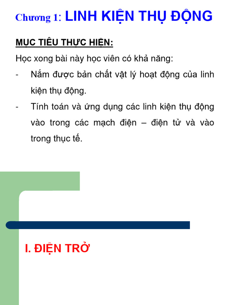 Chuong-1-Linh Kien Thu Dong | PDF