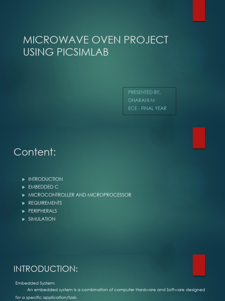 Microwave Oven Project Using Picsimlab | PDF | Microcontroller ...