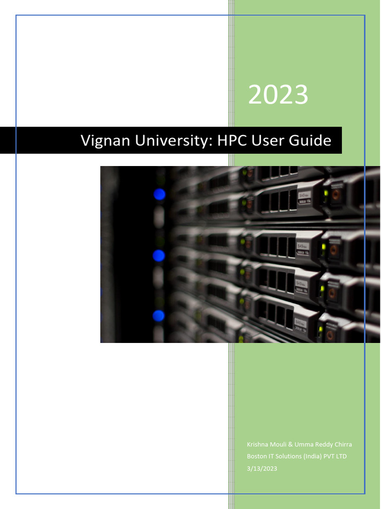 2023-05 HPC User Guide | PDF | Computer Cluster | Supercomputer 2023-05 HPC User Guide | PDF | Computer Cluster | Supercomputer