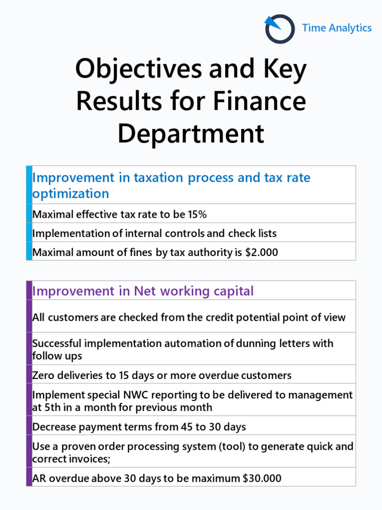 OKR Finance 1 | PDF | Payments | Taxes
