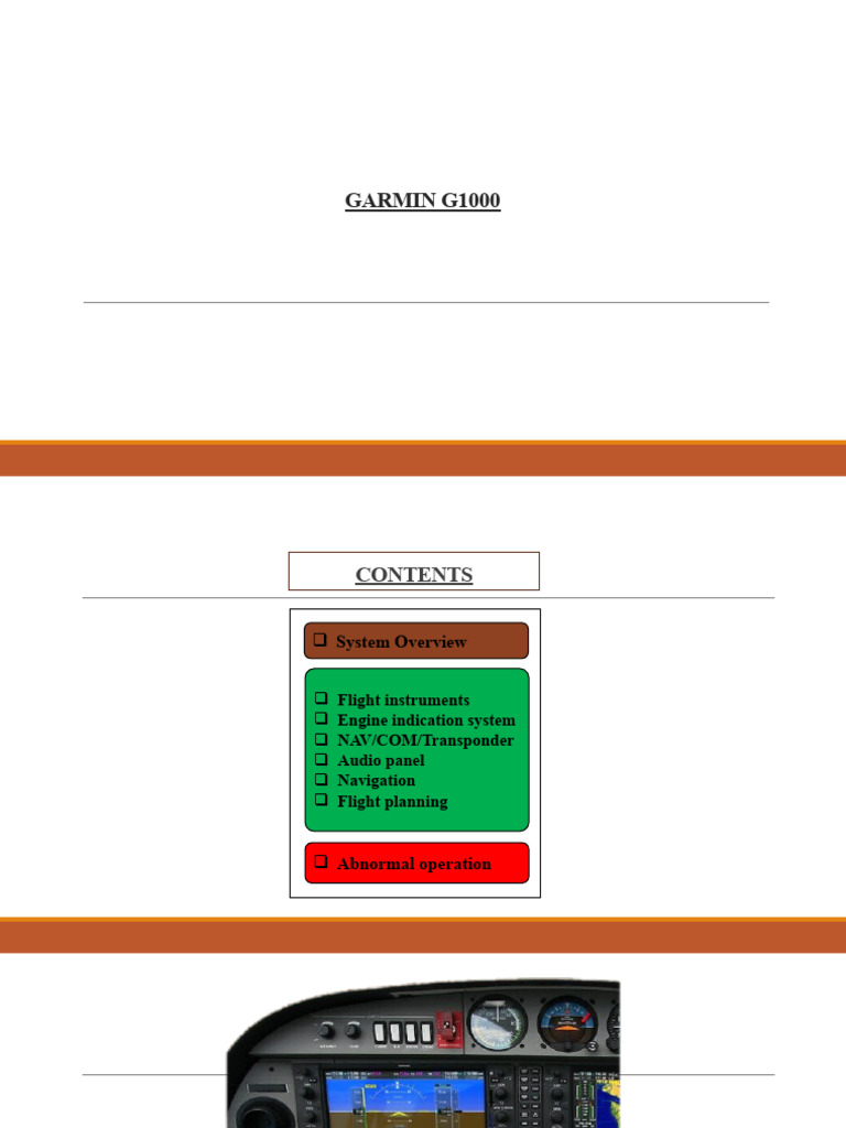 Garmin G1000 | PDF | Navigation | Aviation