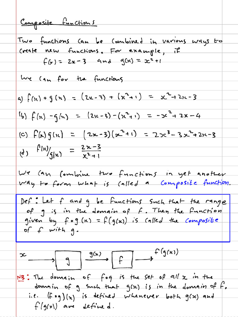 6 1 Composite Functions Pdf