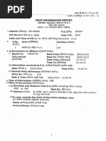 First Information Report Format | PDF | Crimes | Crime & Violence