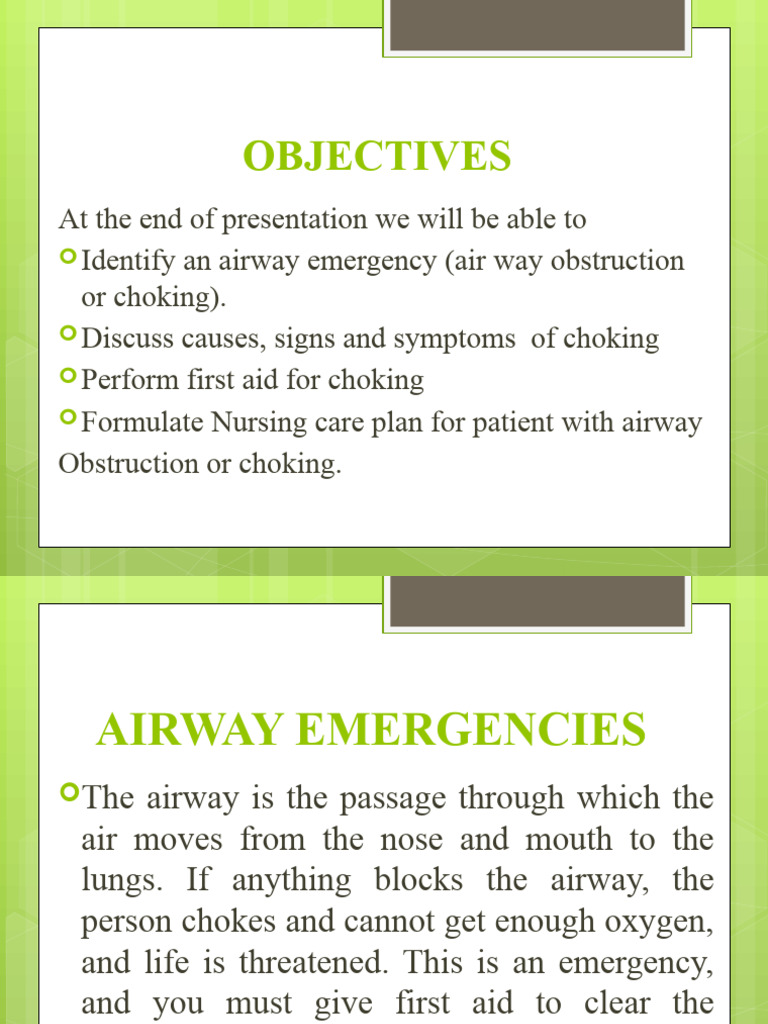 Airway Emergencies | PDF | Cardiopulmonary Resuscitation | First Aid