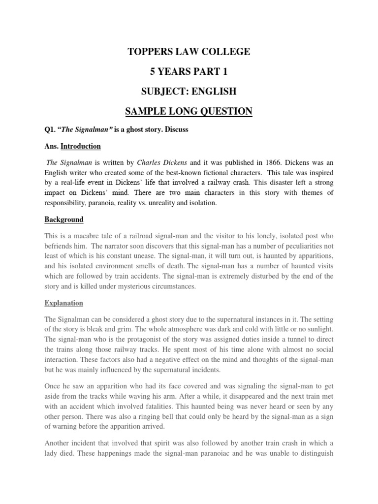 Sample Long Question | PDF